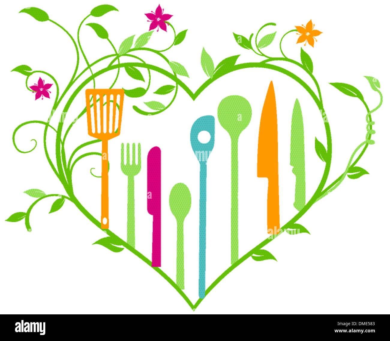 Stylish kitchen utensils Stock Vector Images - Alamy