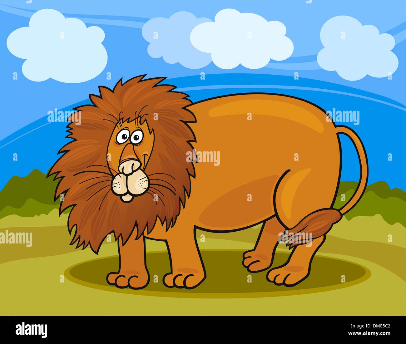 wild lion cartoon illustration Stock Vector Image & Art - Alamy