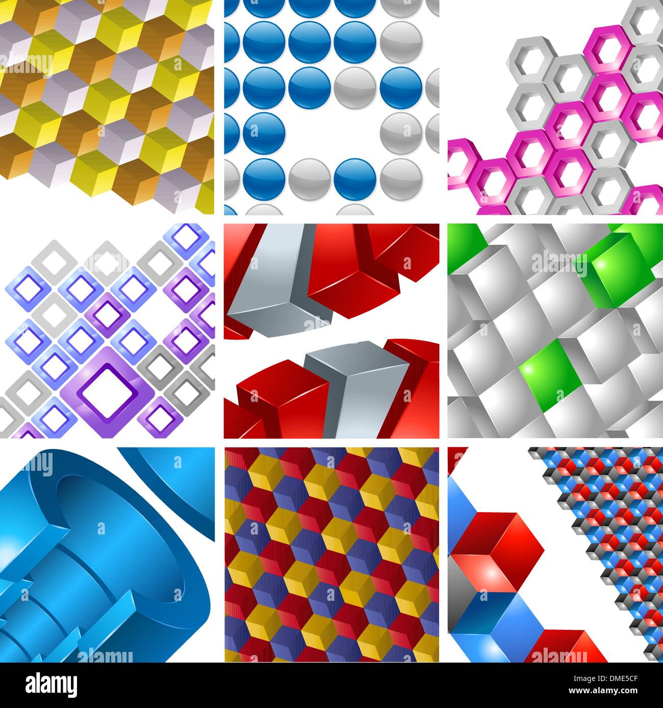 vector 3d background abstract design set Stock Vector Image & Art - Alamy