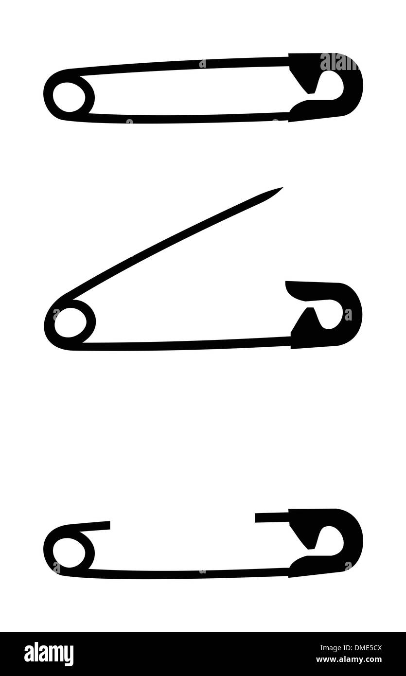 Safety pin isolated Stock Vector Image & Art - Alamy