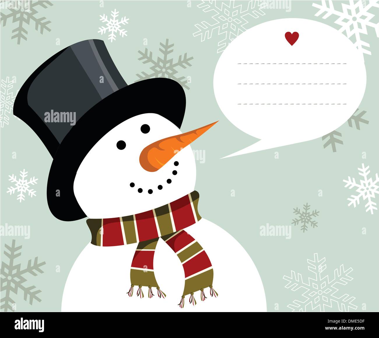 Snowman Christmas card Stock Vector Image & Art - Alamy