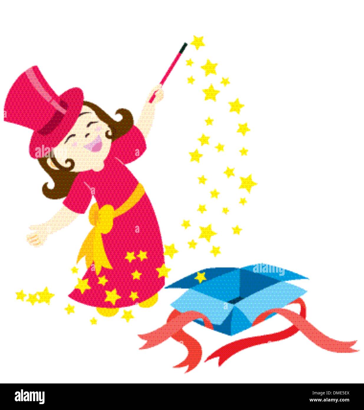 Girl magician hi-res stock photography and images - Alamy