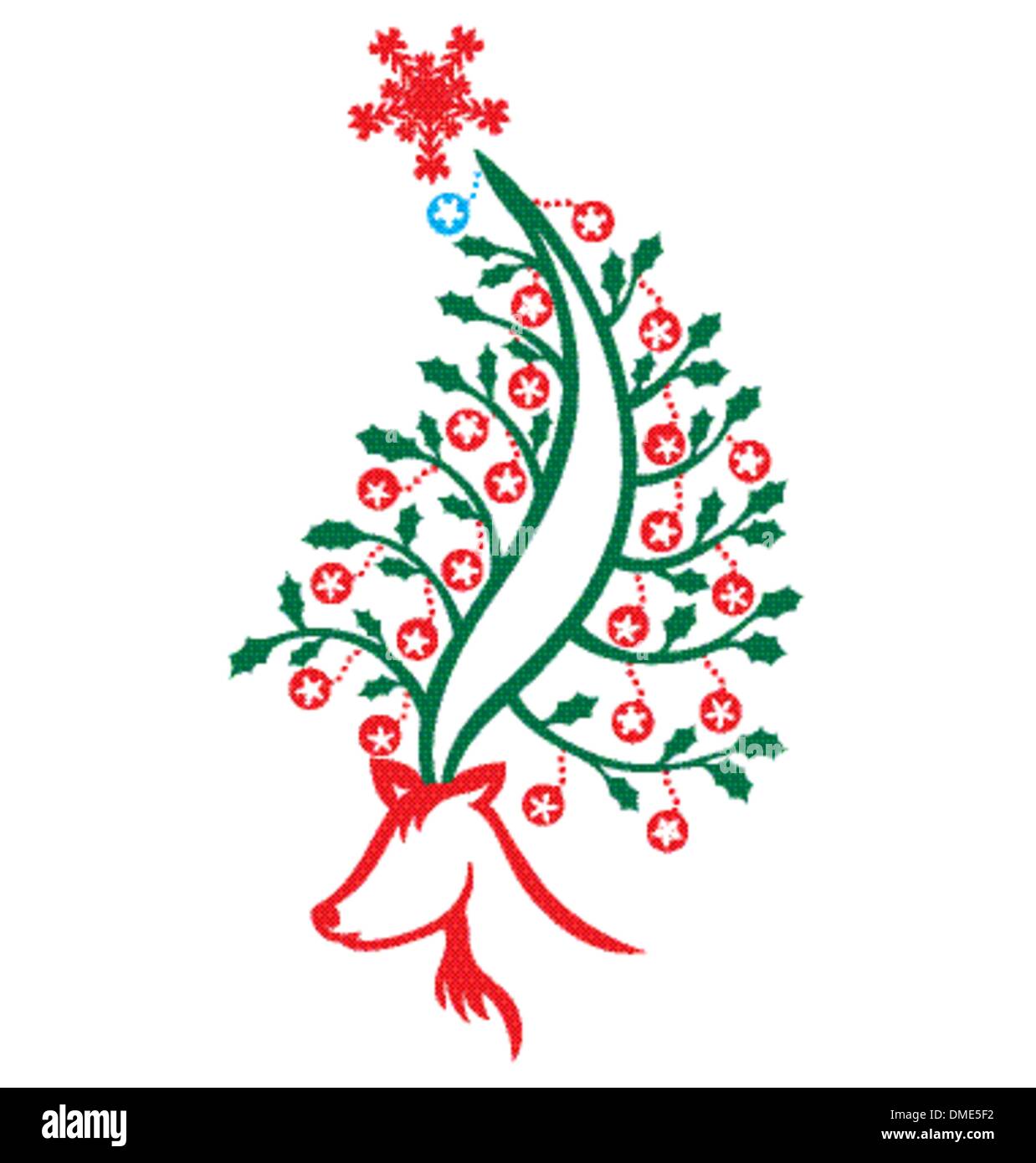 Reindeer xmas tree hi-res stock photography and images - Alamy