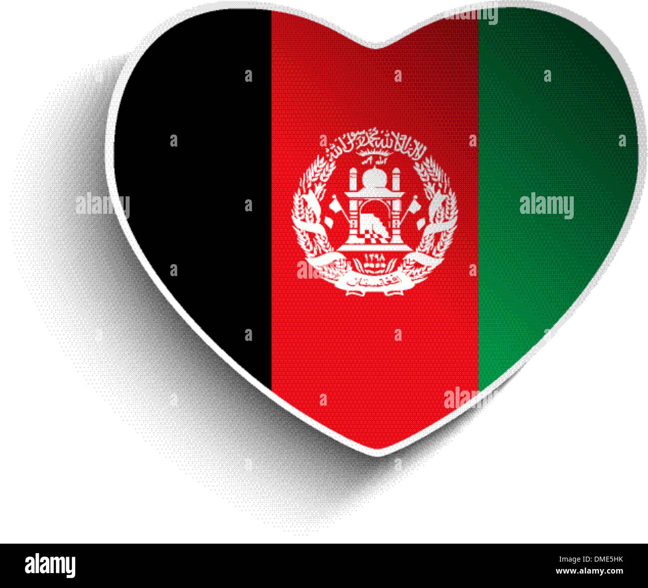 Afghanistan Flag Heart Paper Sticker Stock Vector Image & Art - Alamy