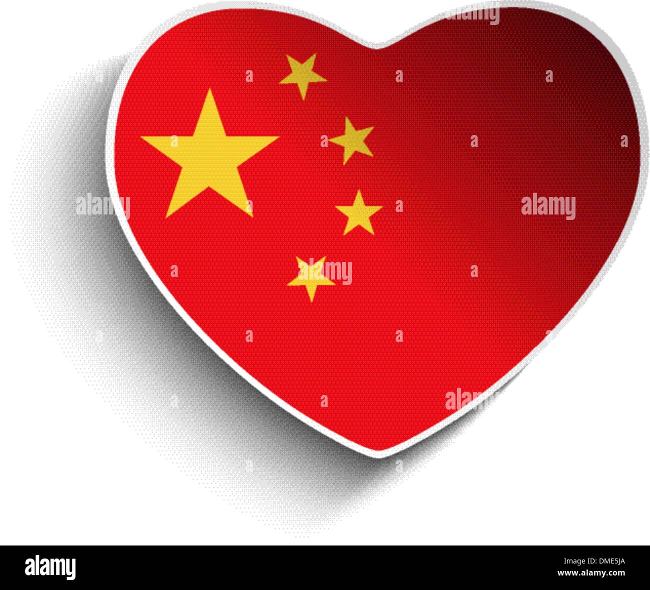 Love china symbol heart flag hi-res stock photography and images - Alamy
