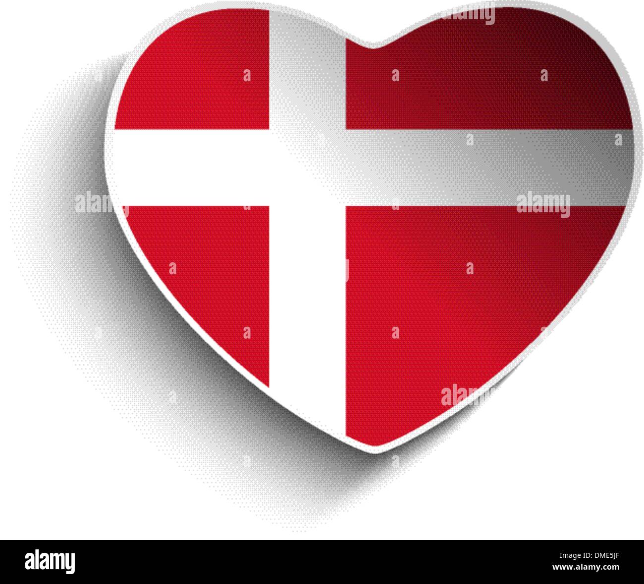 Vector denmark flag button icon Stock Vector Images - Alamy