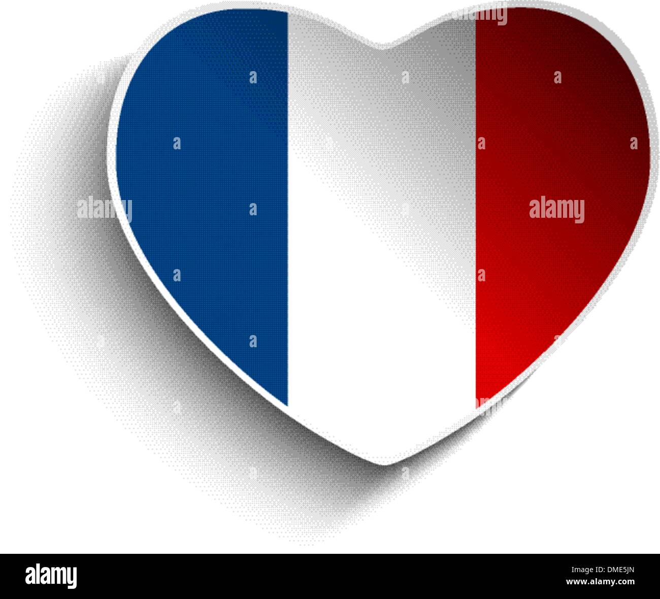 French heart icon Stock Vector Images - Alamy