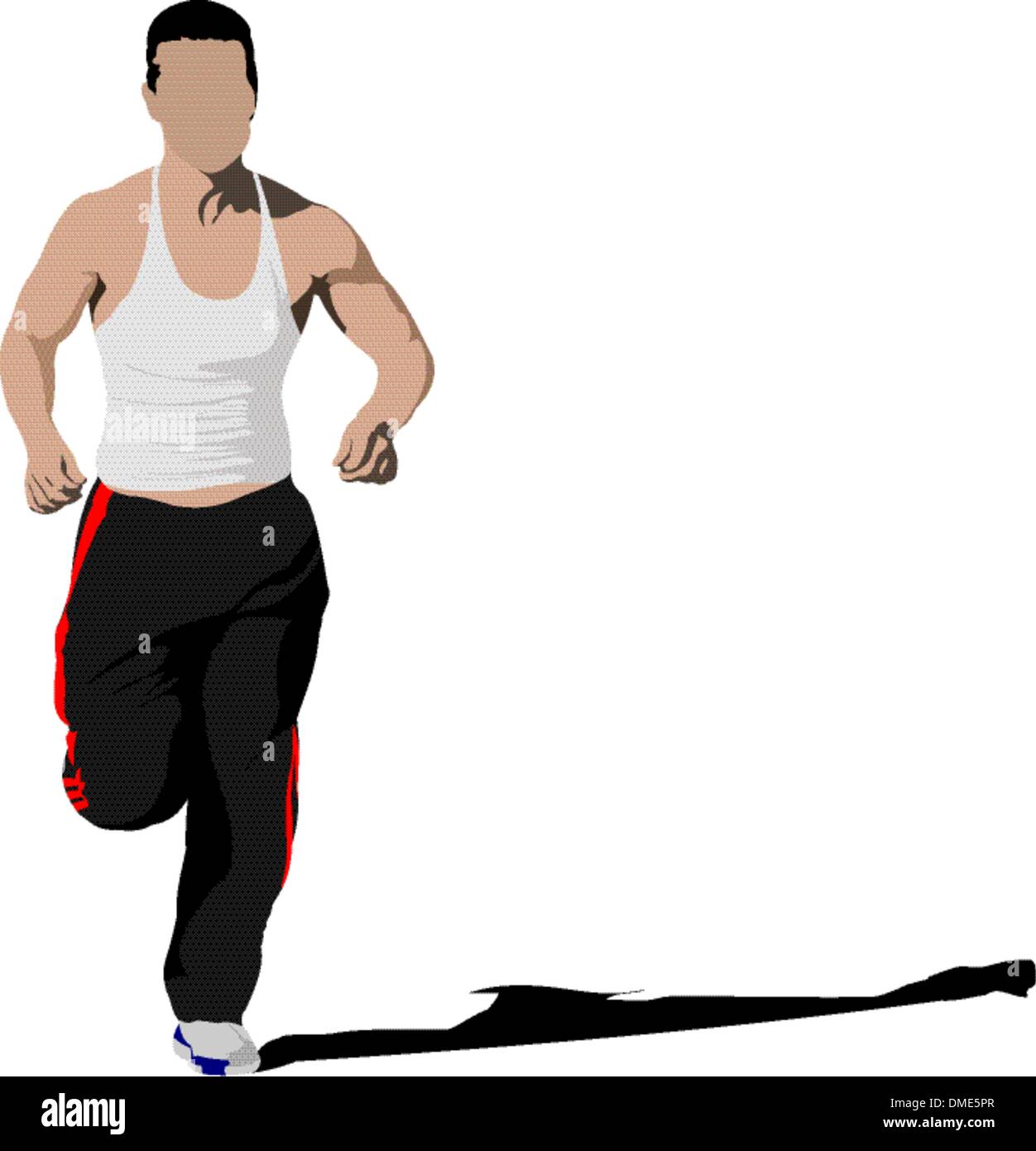 Man running exercise Cut Out Stock Images & Pictures - Alamy