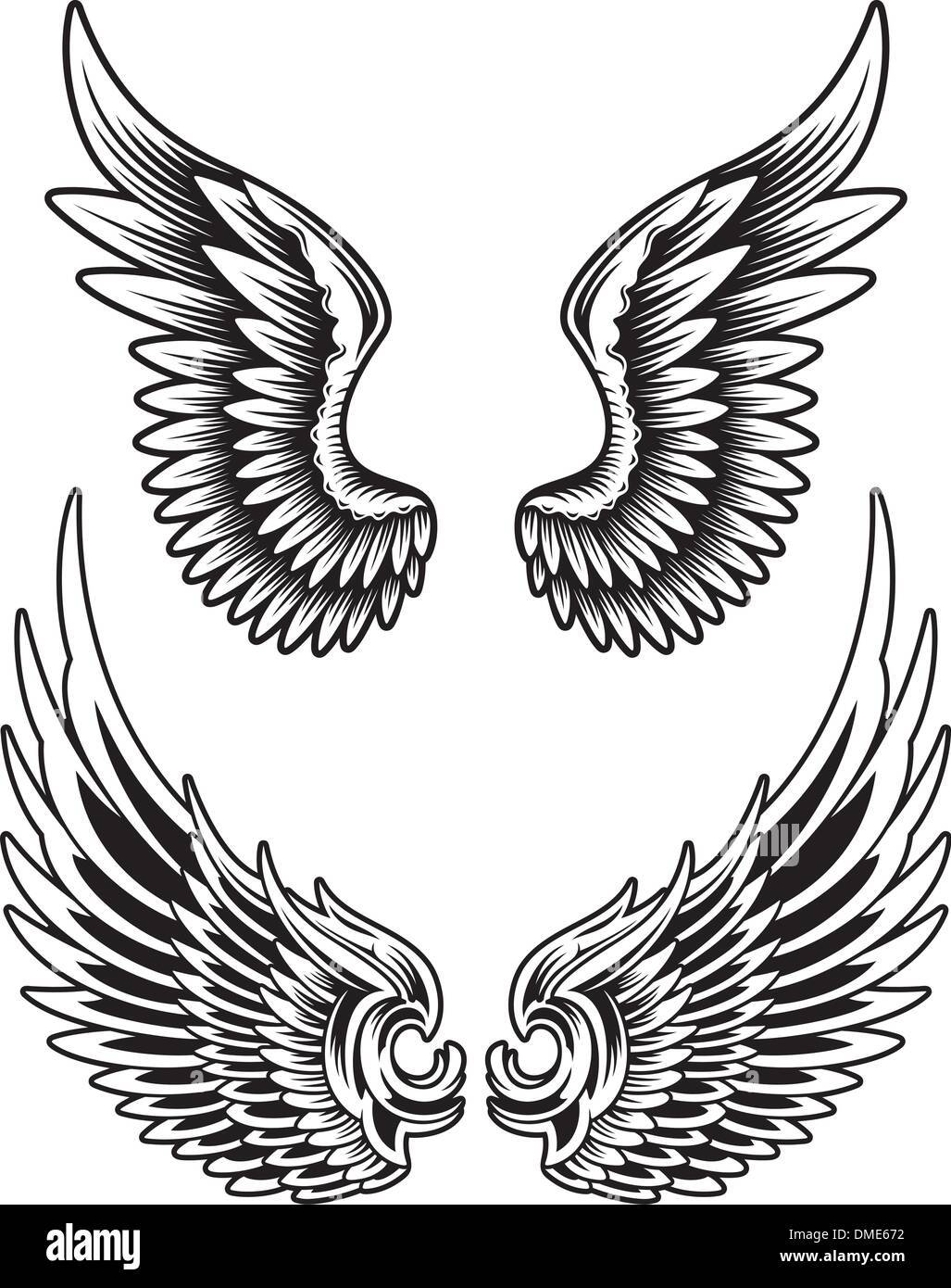 Wings Set Vector Stock Vector Image & Art - Alamy