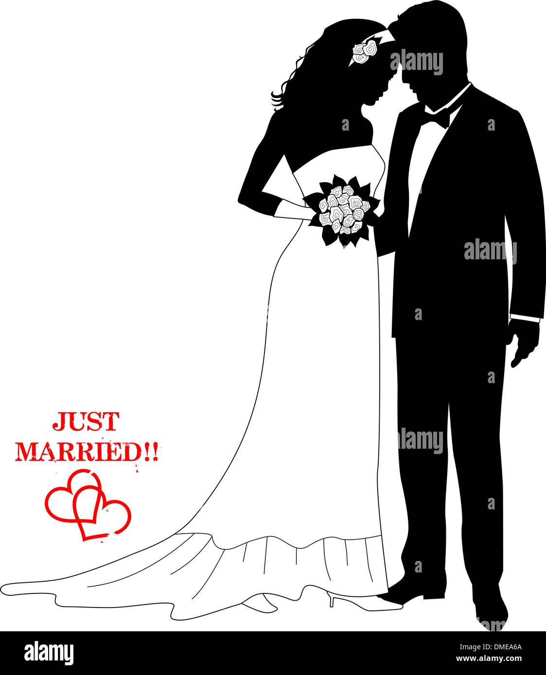 Set female profile silhouettes Stock Vector Images - Alamy