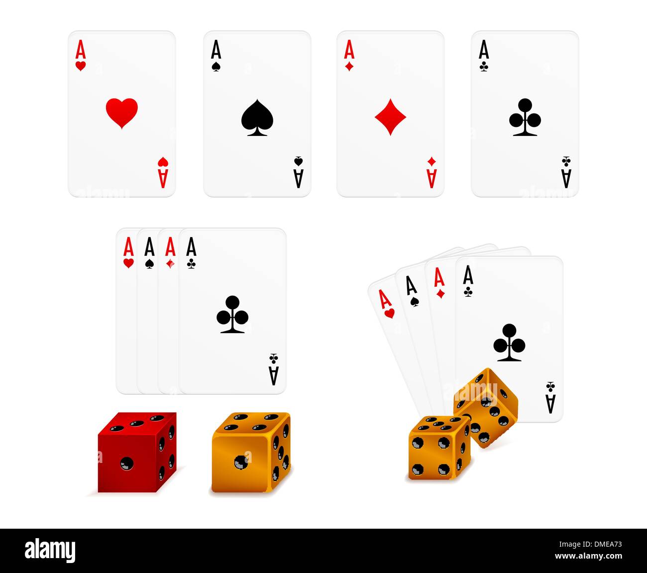 Playing poker cards ace Stock Vector Images - Alamy