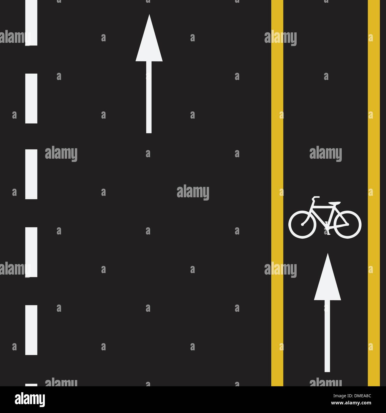 Cycle cycling route bike bicycle Stock Vector Images - Alamy