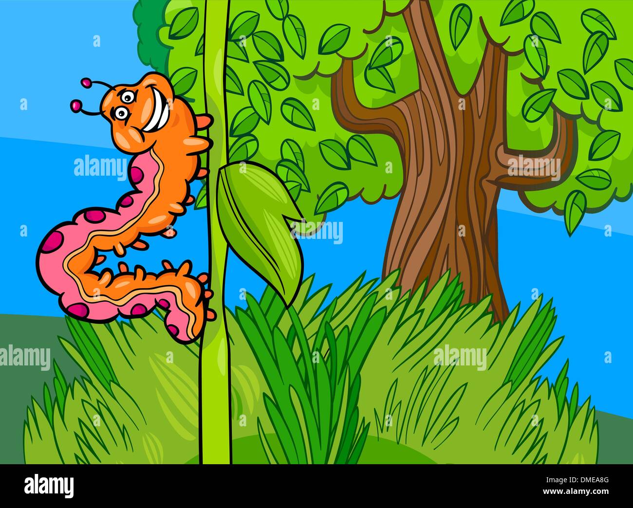 caterpillar insect cartoon illustration Stock Vector Image & Art - Alamy