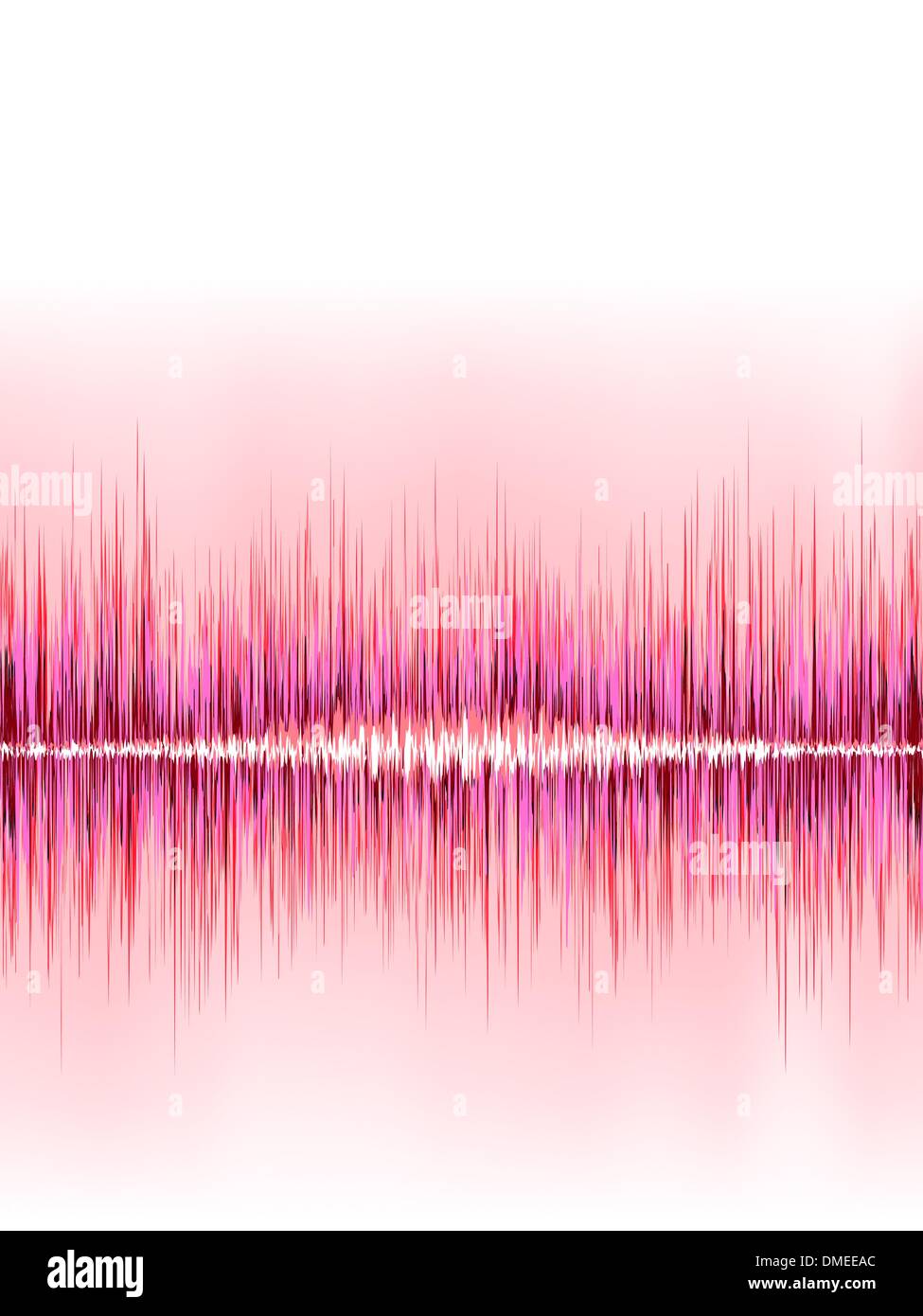 Pink sound wave on white background. + EPS8 Stock Vector Image & Art ...
