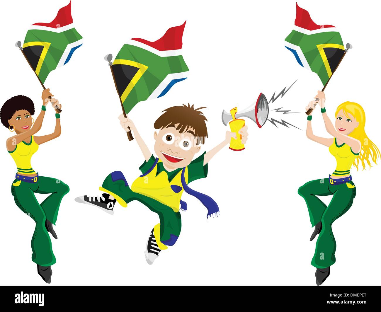 South Africa Sport Fan with Flag and Horn Stock Vector Image & Art - Alamy