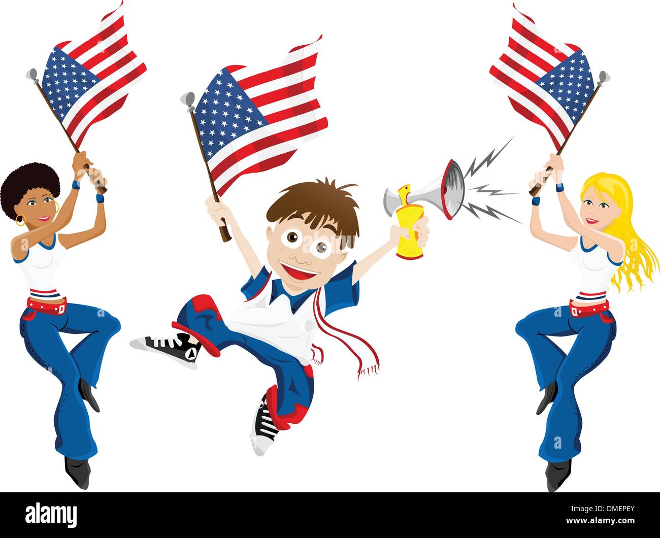 Usa cartoon flag Stock Vector Images - Alamy