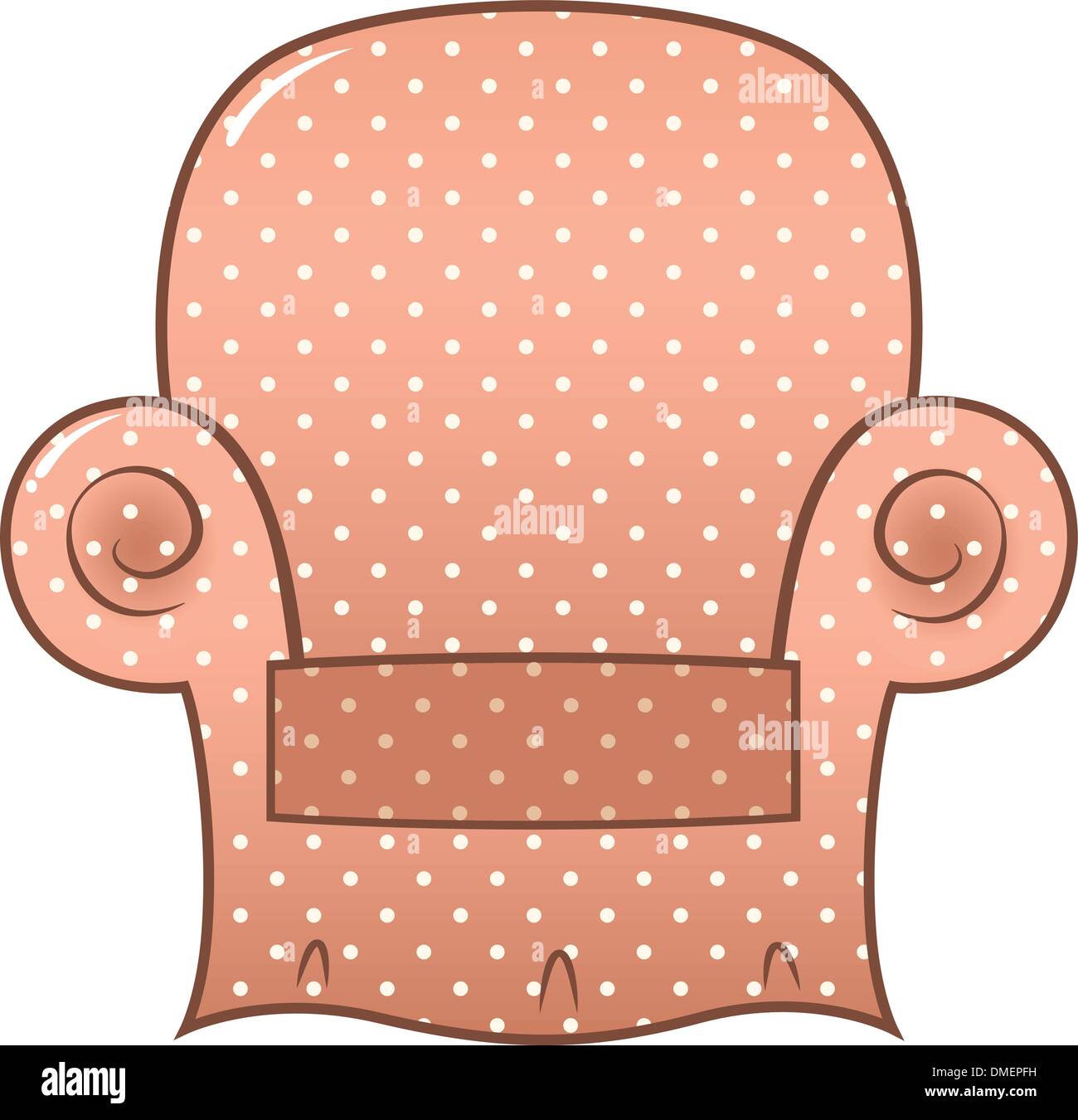 Vintage brown dotted chair isolated on white Stock Vector Image & Art ...