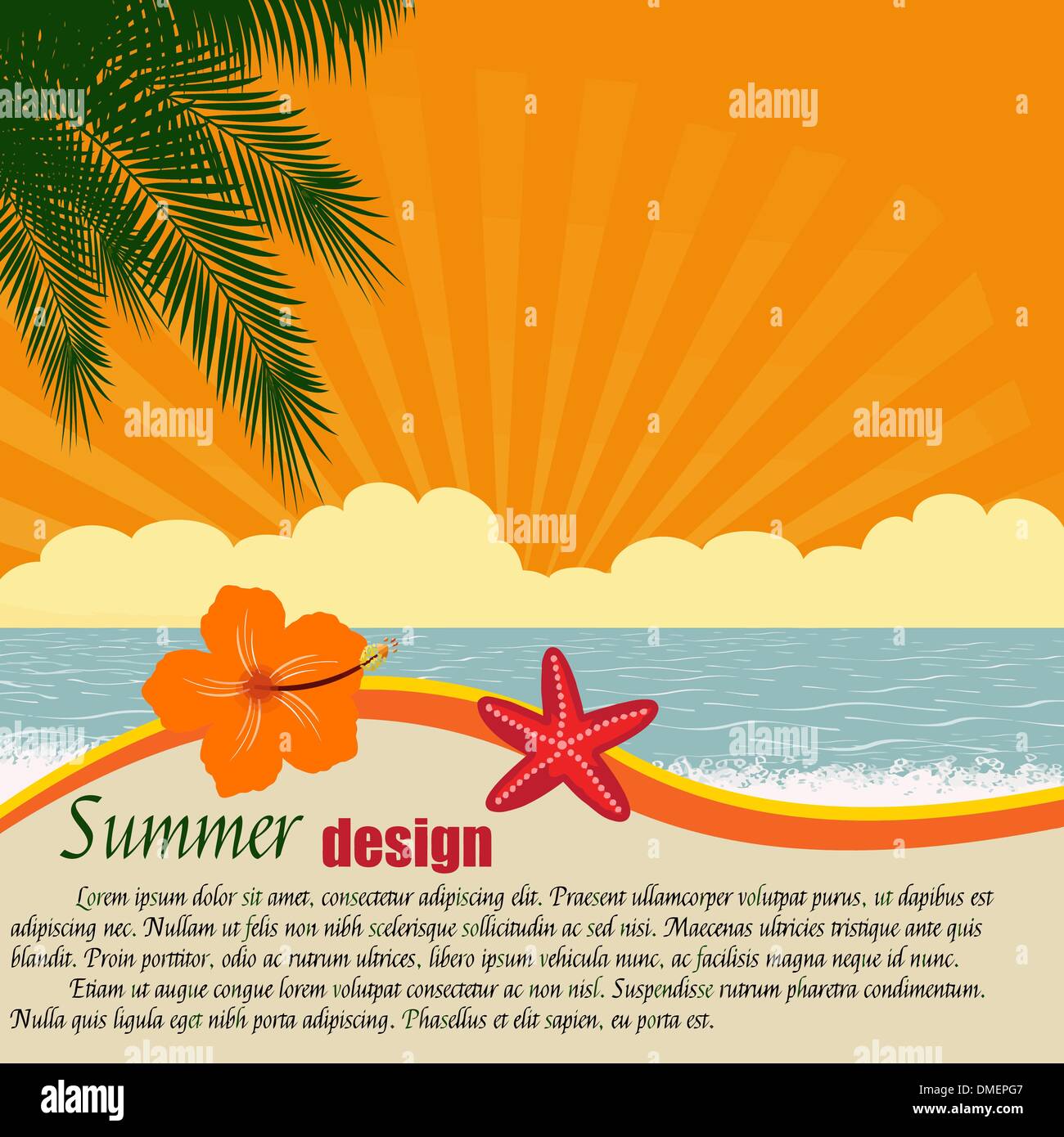 Florida beach summer Stock Vector Images - Alamy