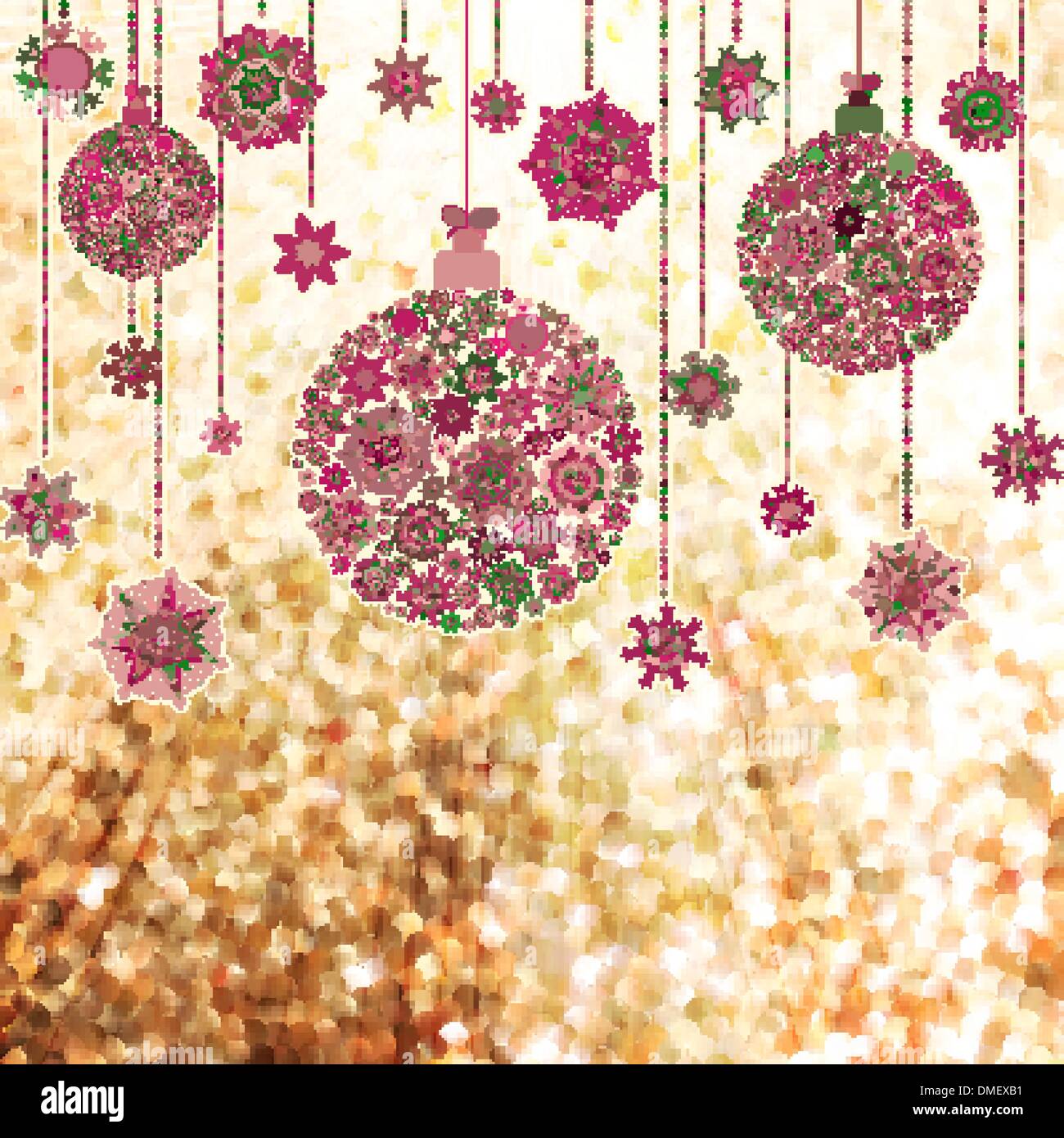 Stylized christmas ornaments Stock Vector Images - Alamy