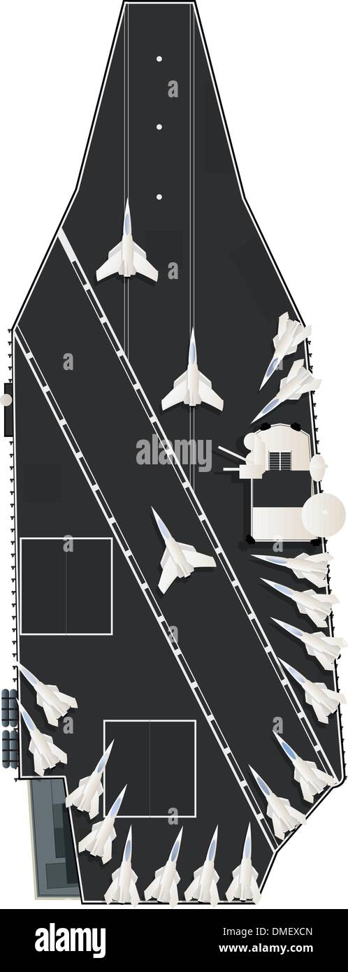 Aircraft carrier military ship Stock Vector Images - Alamy