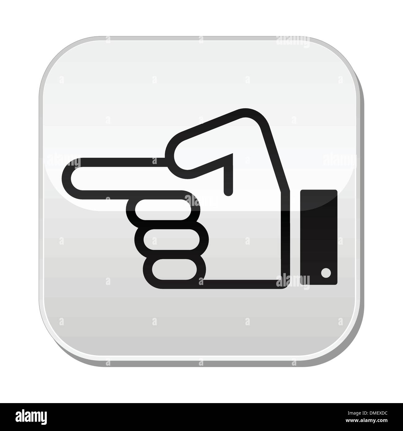 Finger pointing silhouette Cut Out Stock Images & Pictures - Alamy