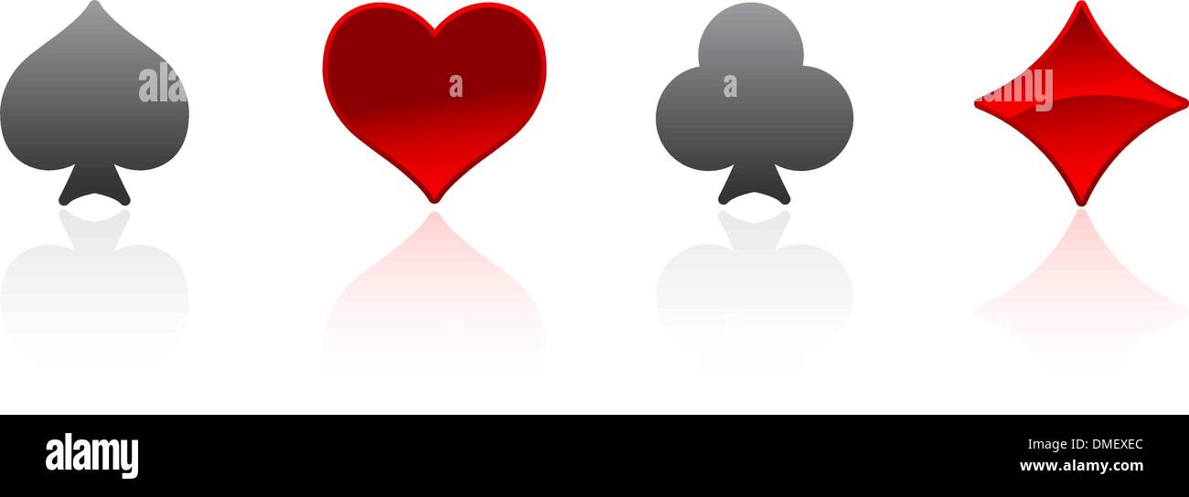 Vector illustration of card symbols Stock Vector Image & Art - Alamy