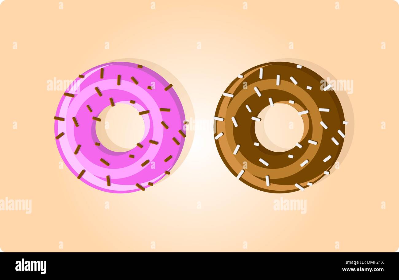 Vector illustration of two donuts Stock Vector Image & Art - Alamy
