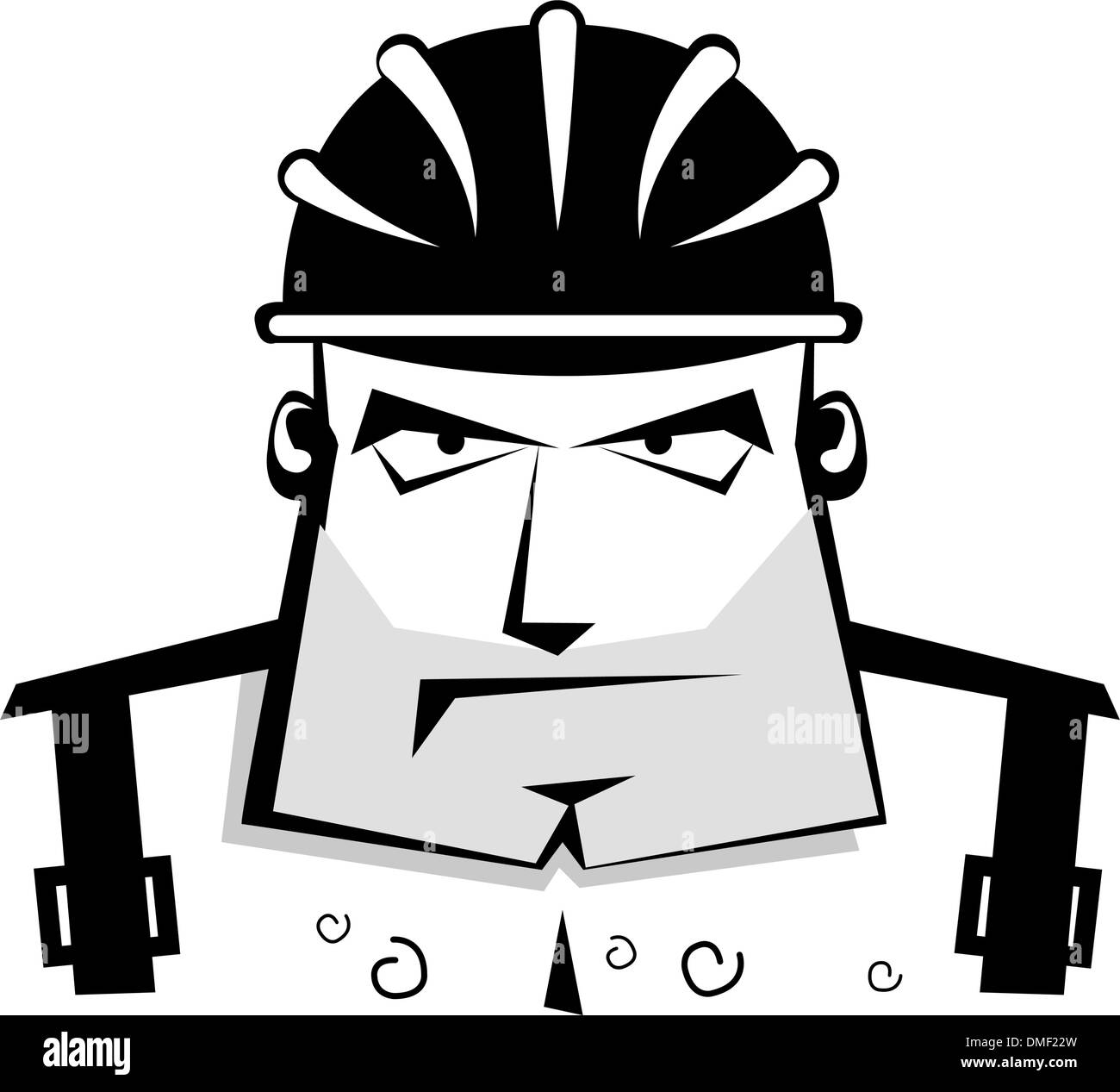 Vector man in hat Black and White Stock Photos & Images - Alamy
