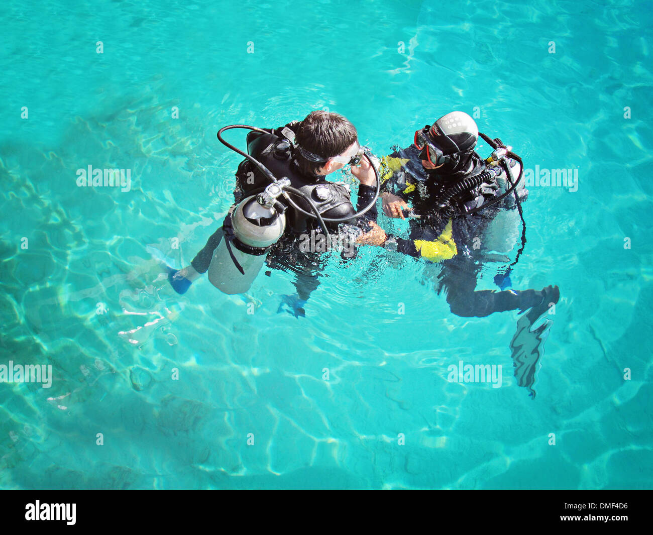Two People Scuba Diving Under High Resolution Stock Photography and ...