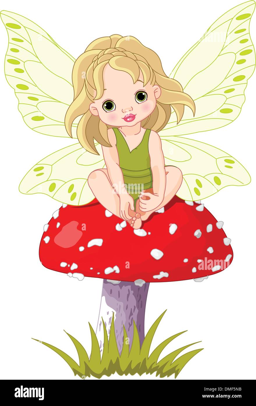 Baby Fairy Clip Art A Cartoon Image Of A Fairy With A Green Dress And