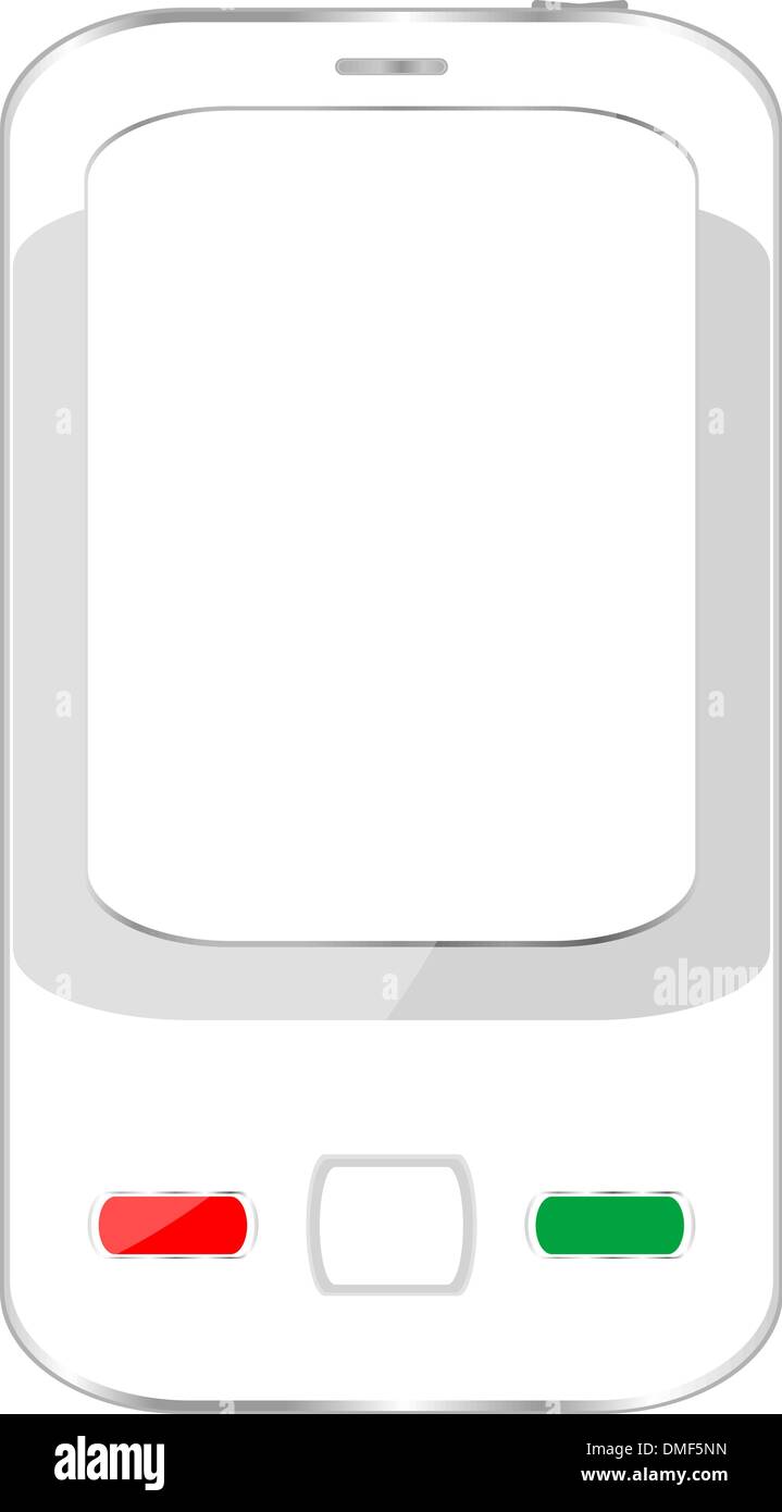 White smartphone with white screen Stock Vector Image & Art - Alamy