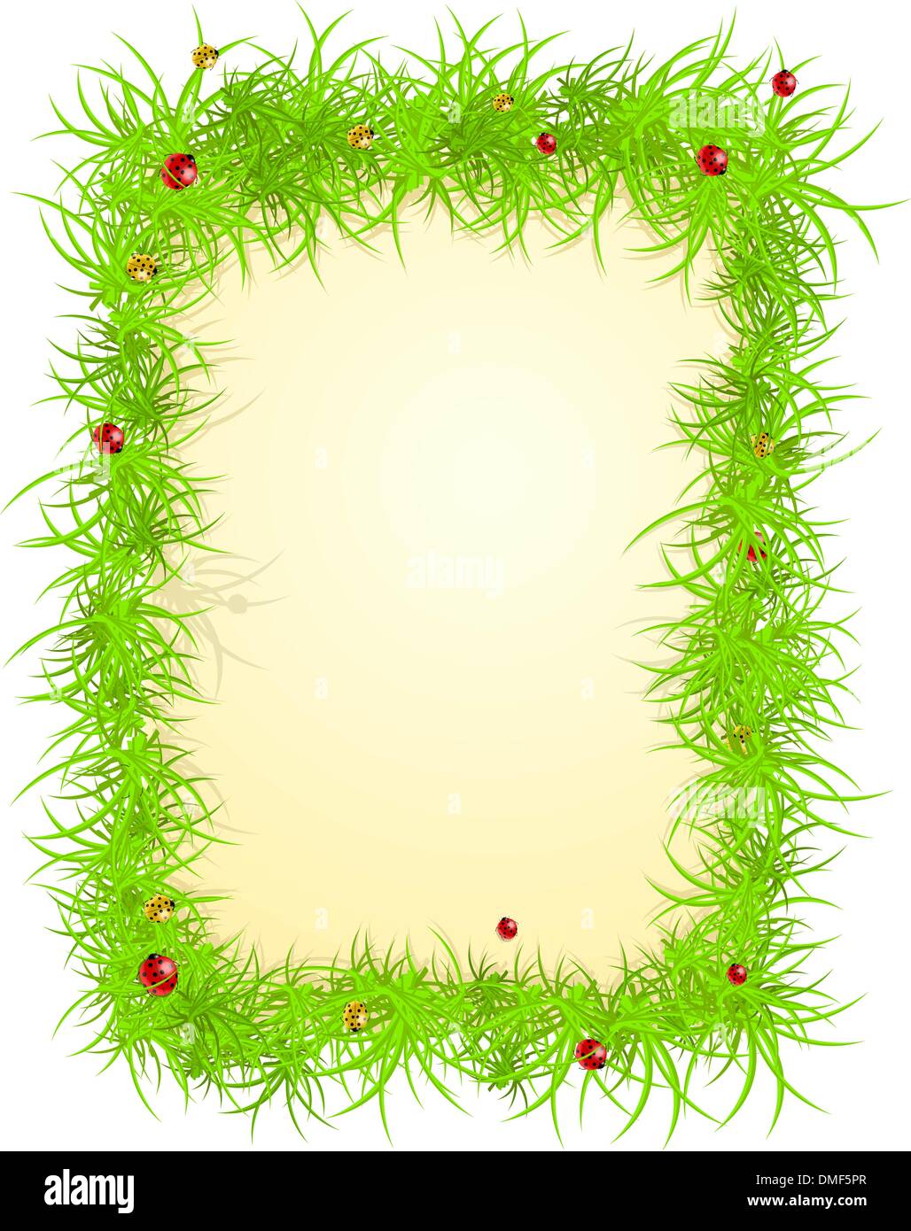 Vector spring frame with ladybugs Stock Vector Image & Art - Alamy
