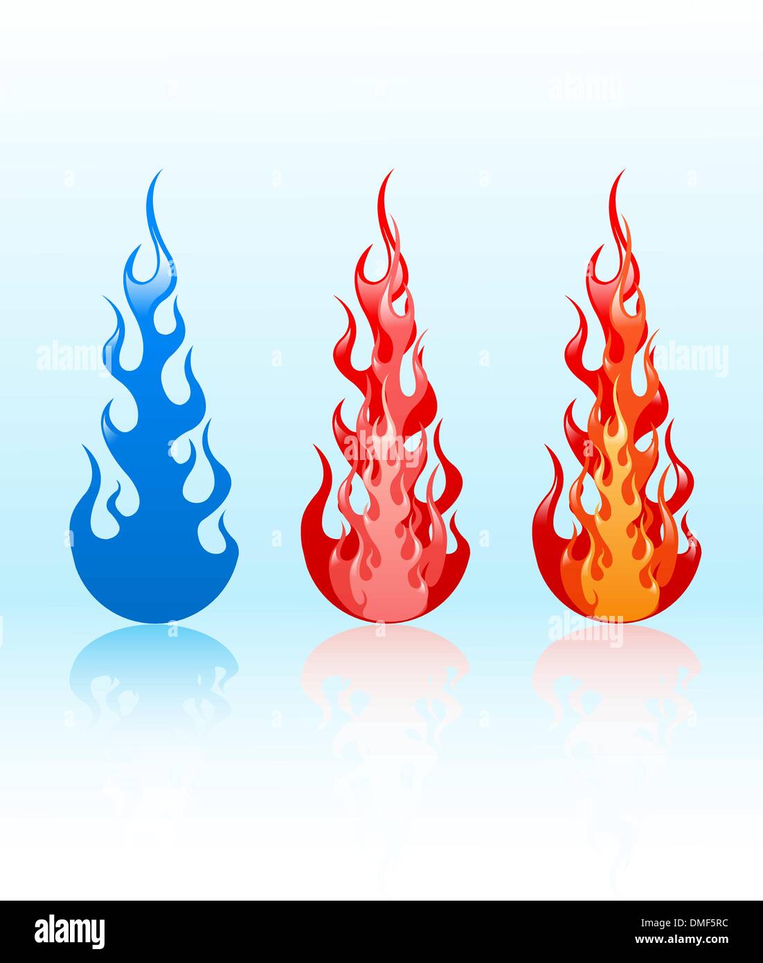 Fire flames vector set hi-res stock photography and images - Alamy