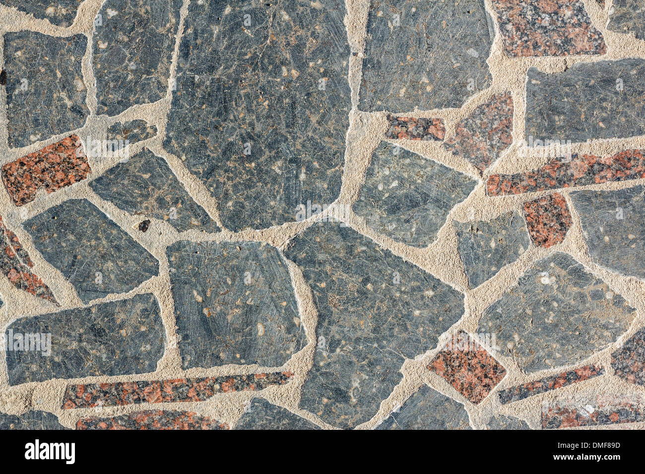 Pieces of granite tiles stacked on the street, shot in the afternoon ...