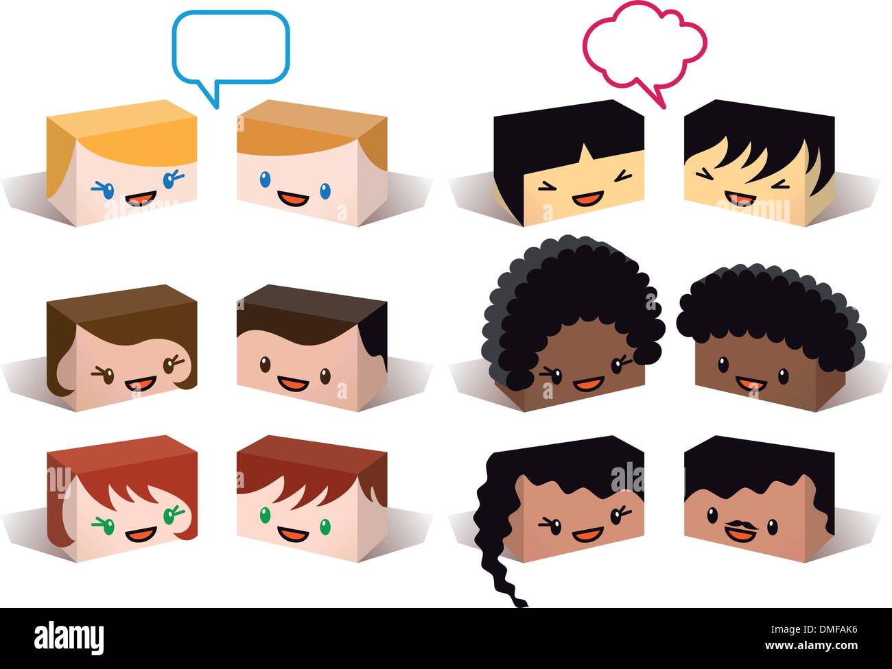 Diversity avatar Stock Vector Images - Alamy