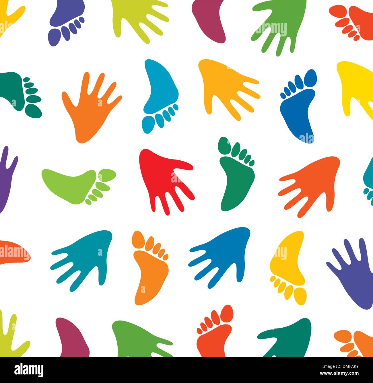 vector feet and hands of many colors Stock Vector Image & Art - Alamy