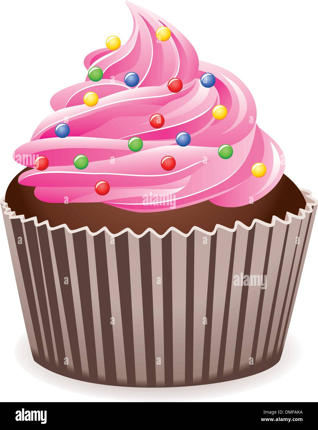 vector pink cupcake Stock Vector Image & Art - Alamy