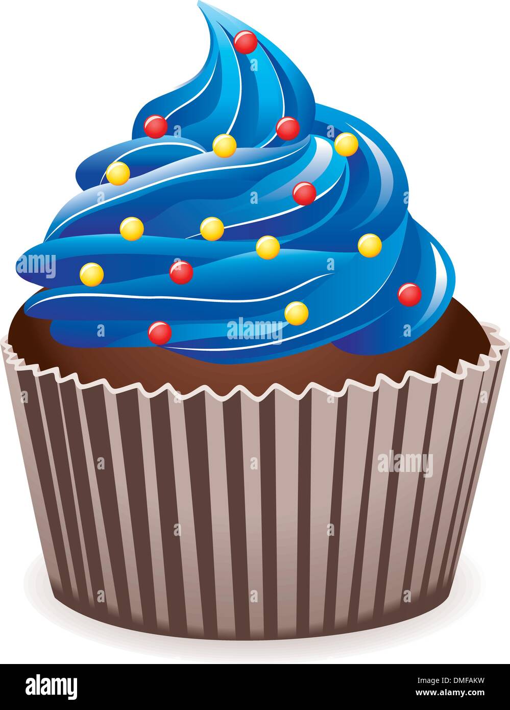 vector blue cupcake Stock Vector Image & Art - Alamy