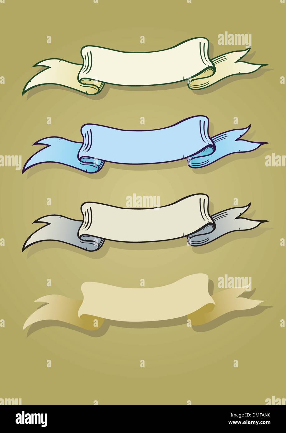 Four vector old banners Stock Vector Image & Art - Alamy