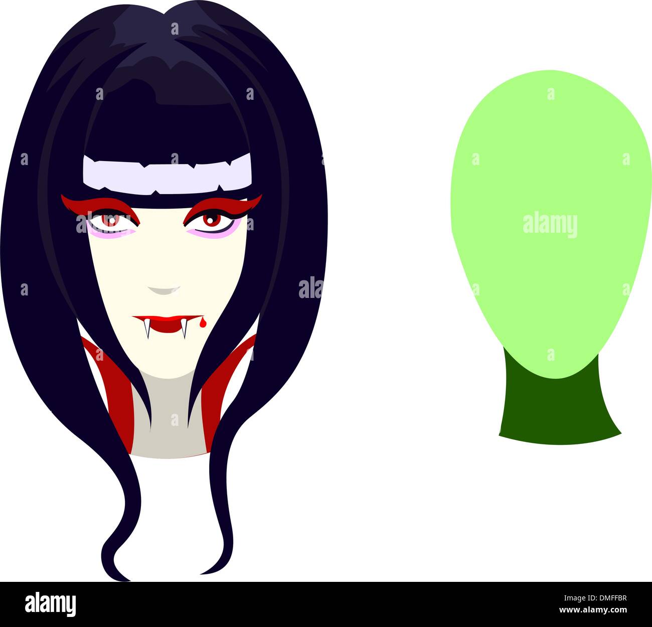 Female vampire blood face Stock Vector Images - Alamy
