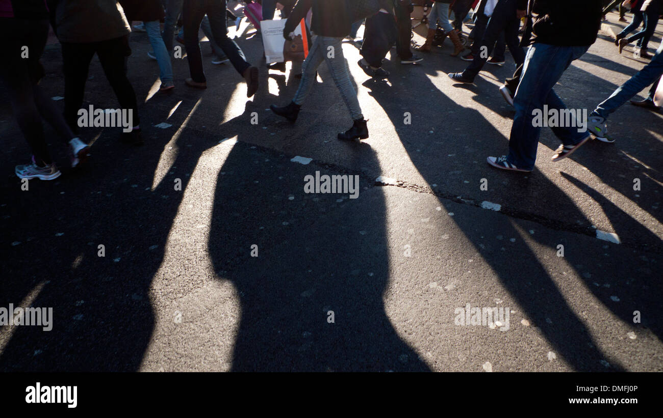 Shadows people walking on pavement hi-res stock photography and images ...
