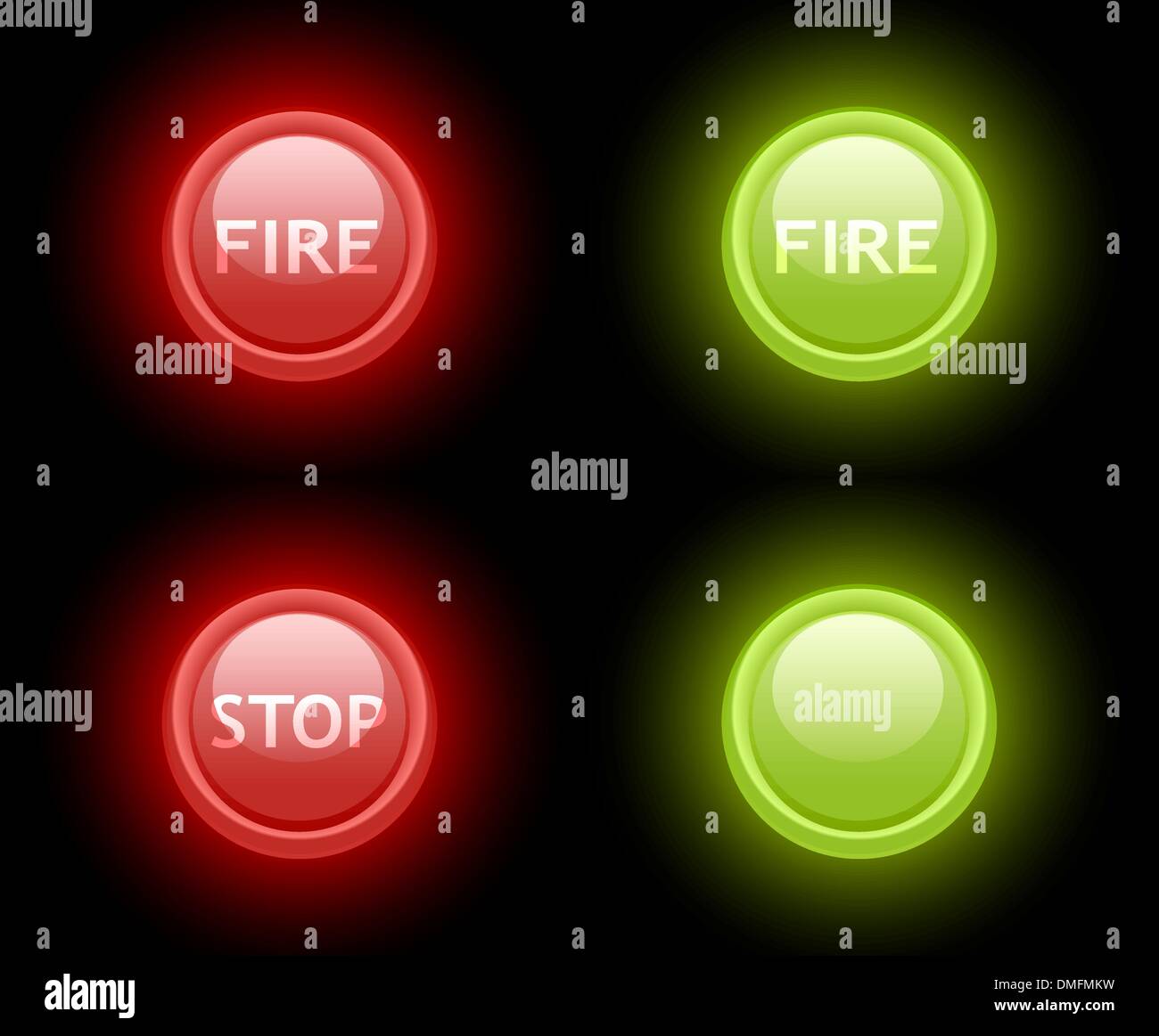 Stop button vector vectors hi-res stock photography and images - Alamy