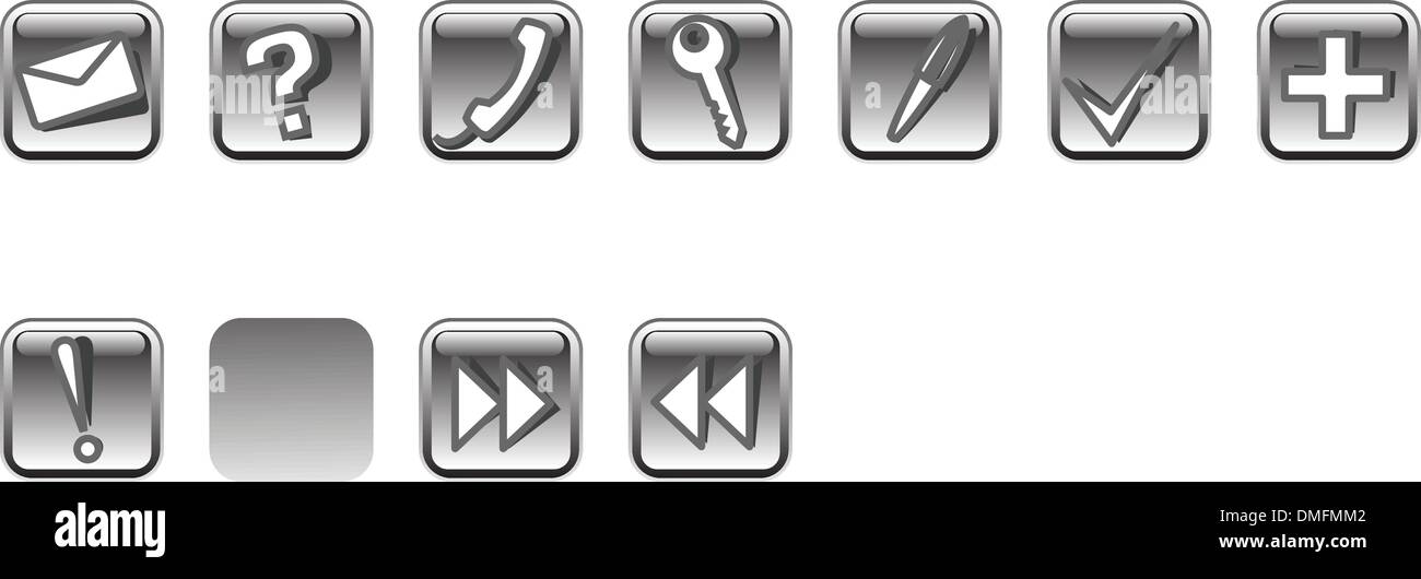 Play vector icons set Stock Vector Images - Alamy