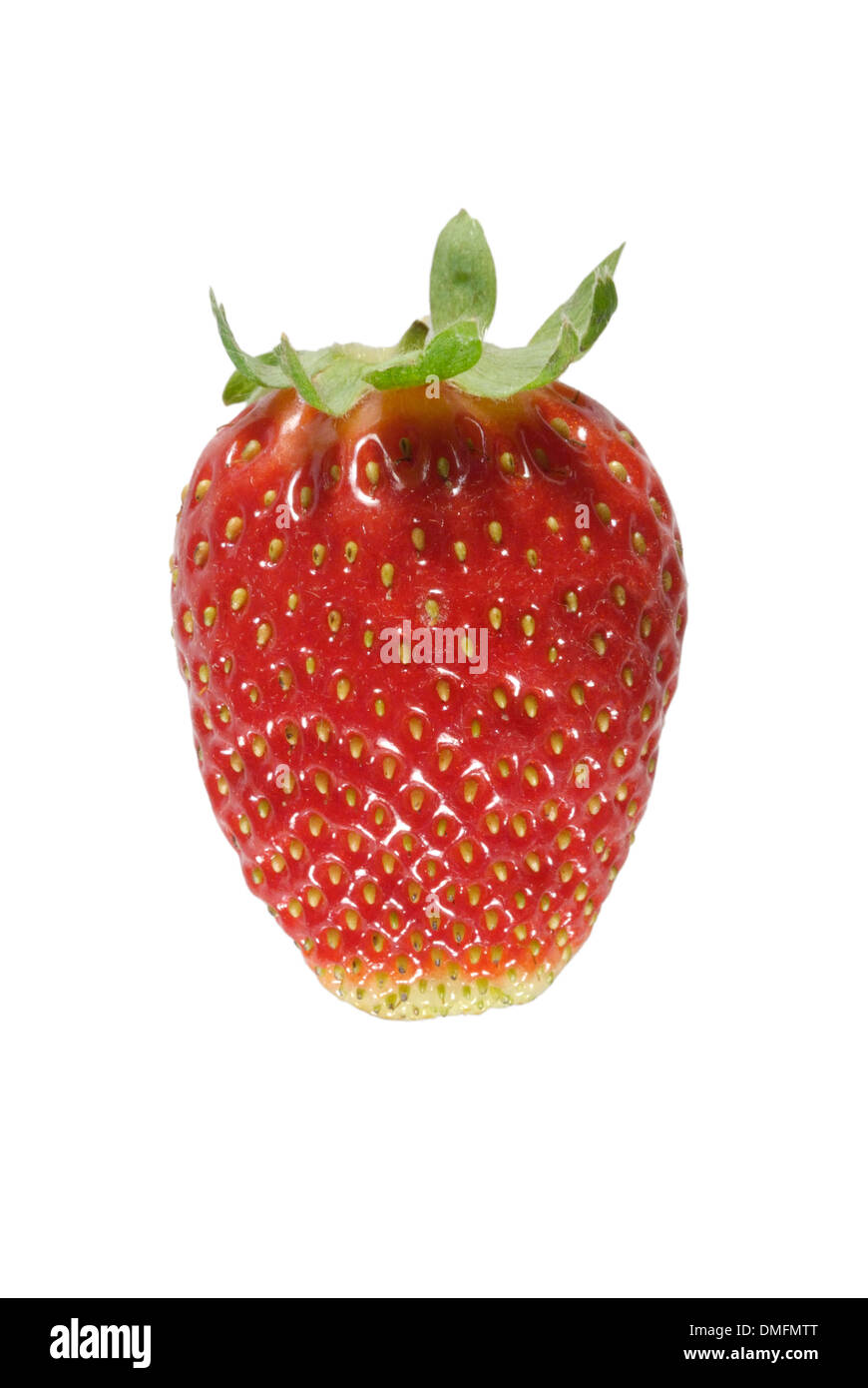 One strawberry on white background Stock Photo - Alamy
