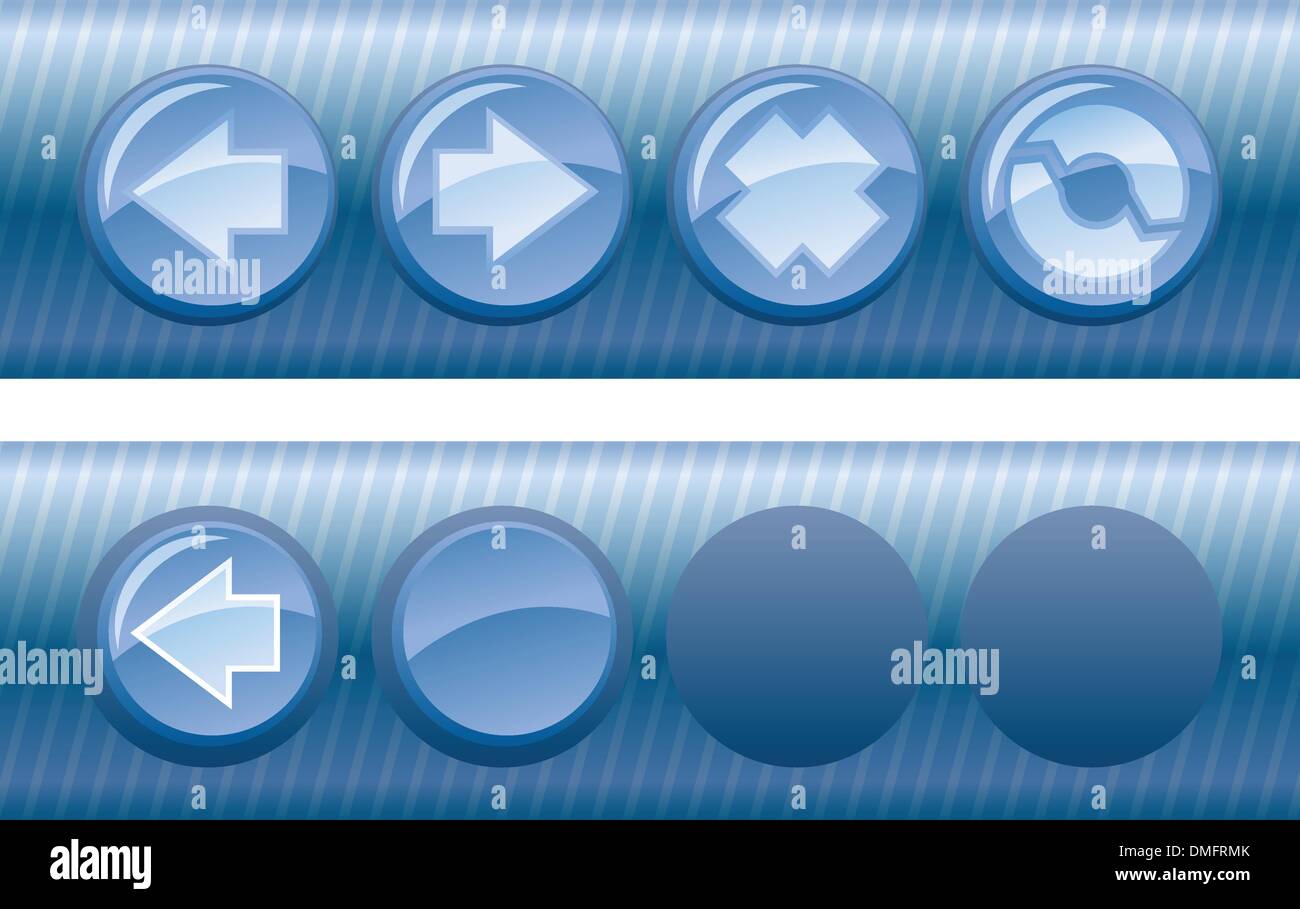 Set of vector browser buttons, on and off Stock Vector Image & Art - Alamy