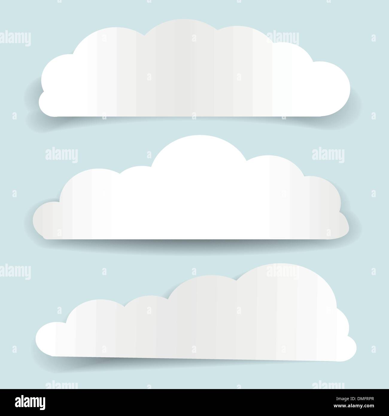 Set of cloud-shaped paper banners Stock Vector Image & Art - Alamy