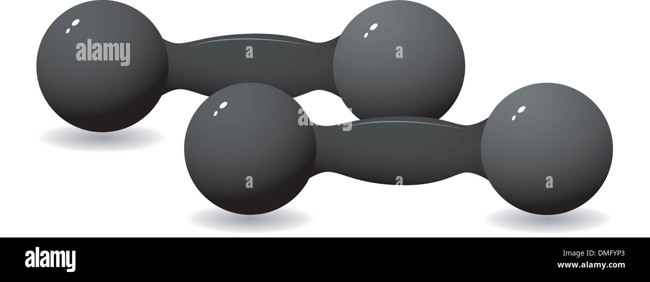 Black heavy dumbbell Stock Vector Images - Alamy