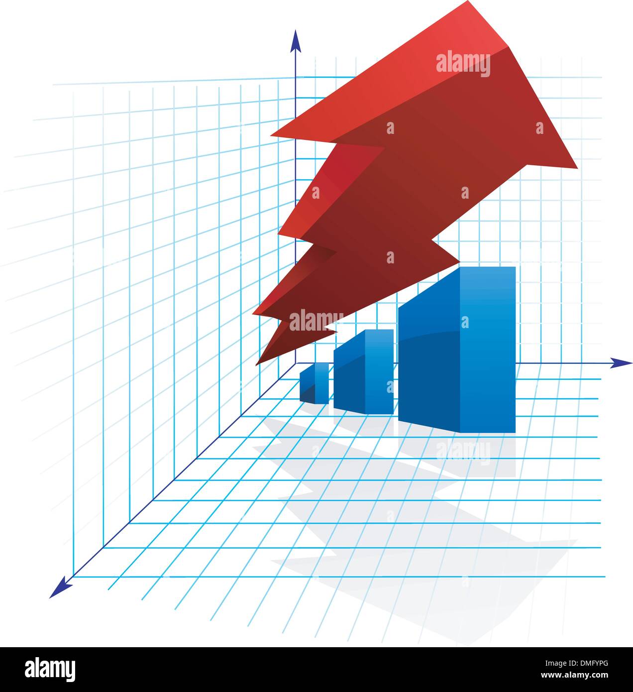 Colorful graph with arrow Stock Vector Image & Art - Alamy