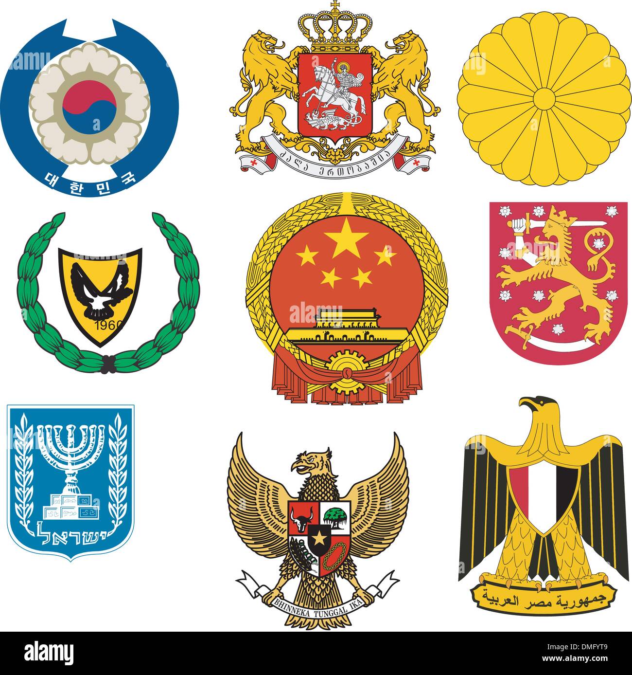 Collection of vector illustrations of coats of arms Stock Vector Image ...
