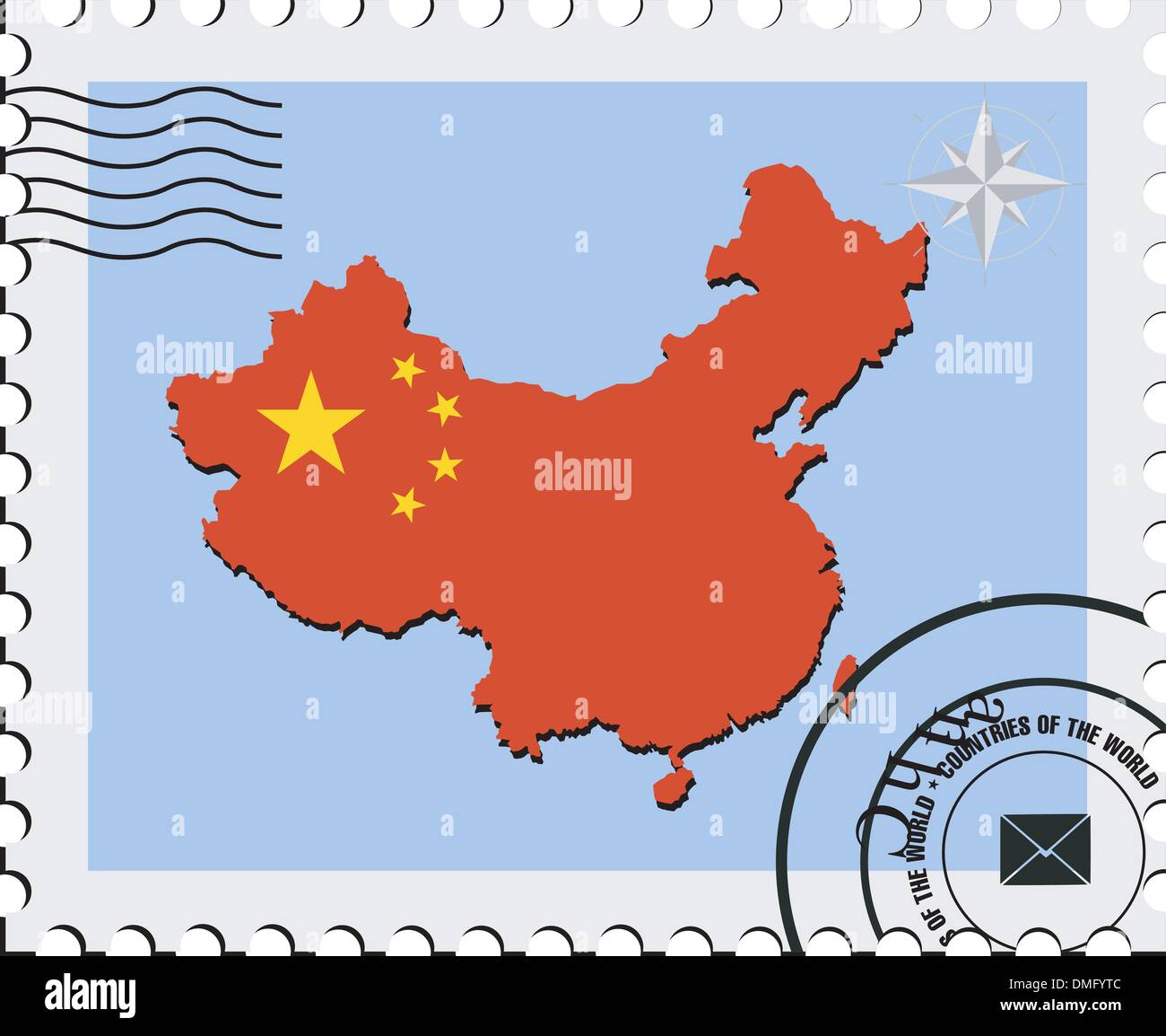 Vector stamp with the image maps of China Stock Vector Image & Art - Alamy